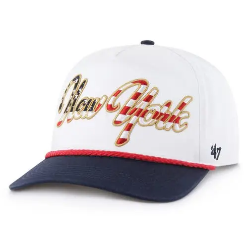 '47 New York Yankees Patriotic Overhand Hitch Adjustable Cap - White