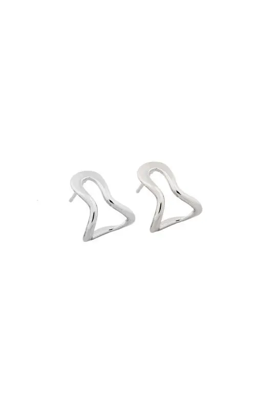 PIERETTI Cochi Silver Plated Earrings - Silver Plate