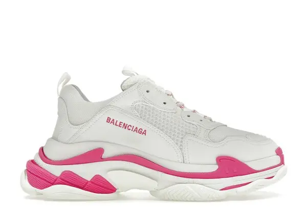Balenciaga Triple S Sneakers - White/fluo Pink