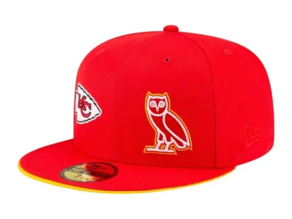 OVO X Nfl Kansas City Chiefs Fitted Cap - Red
