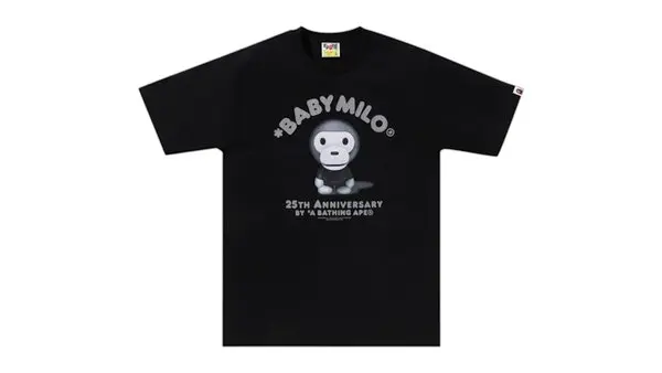 A BATHING APE Milo 25th Anniversary Photo Tee Shirt - Black