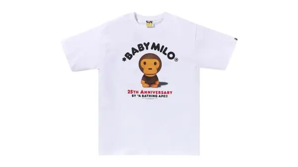 A BATHING APE Milo 25th Anniversary Photo Tee Shirt - White