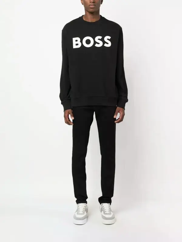 BOSS Logo-print Cotton Sweatshirt