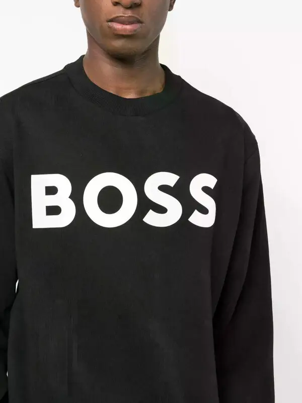 BOSS Logo-print Cotton Sweatshirt
