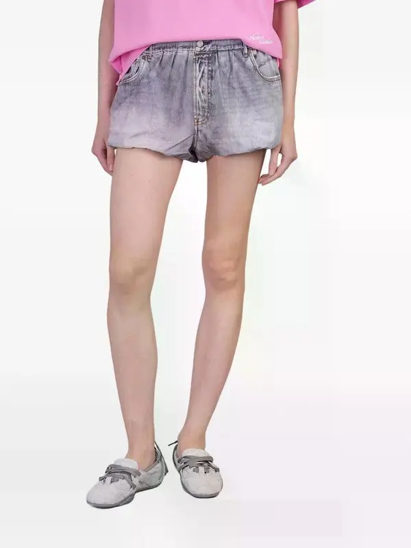 Acne Studios Balloon-hem Denim Shorts - Grey