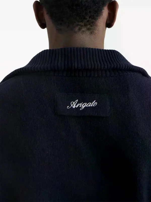 Axel Arigato Core Wool-blend Zipped Cardigan - Blue