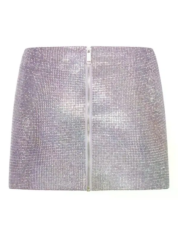 SELF-PORTRAIT Chainmail Mini Skirt - Grey