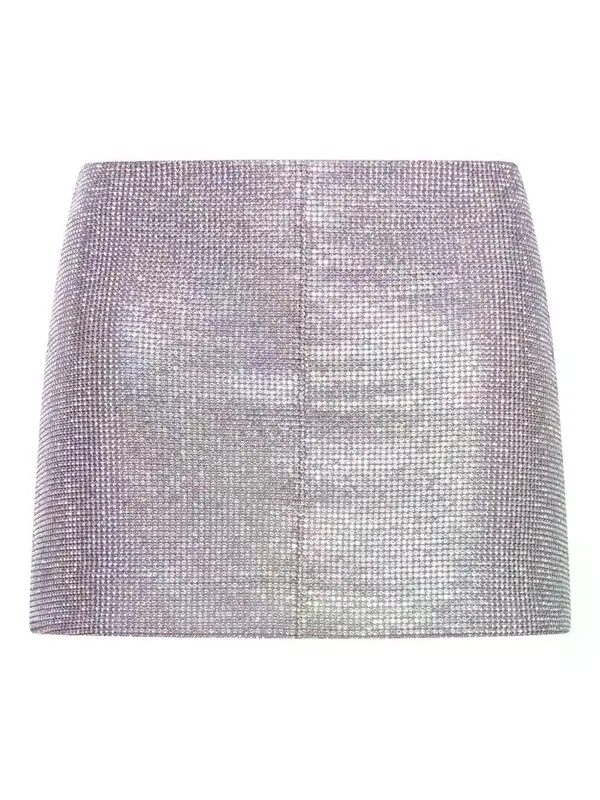SELF-PORTRAIT Chainmail Mini Skirt - Grey