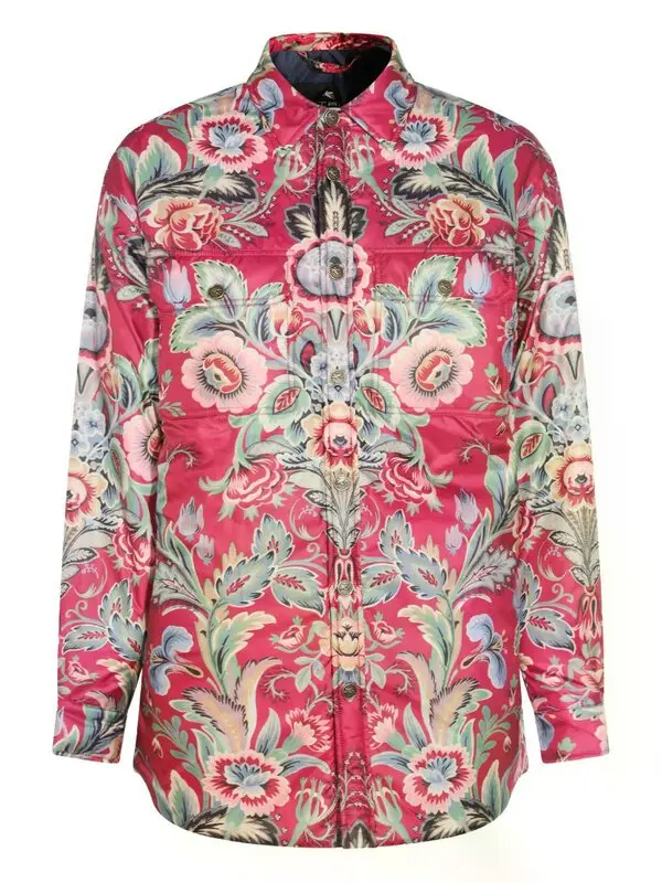 Etro Floral-print Shirt Coat