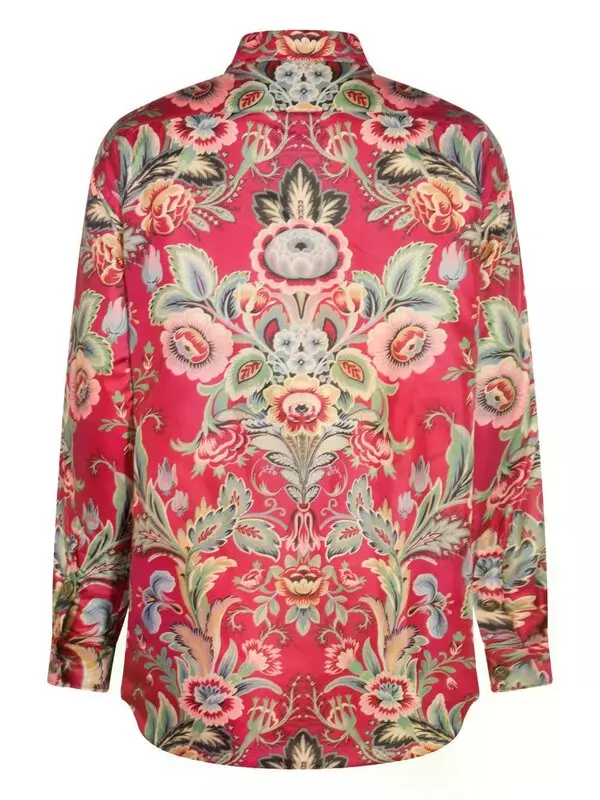 Etro Floral-print Shirt Coat