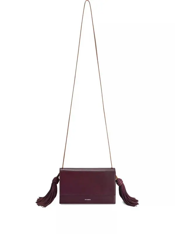 JIL SANDER Tassel-detailed Crossbody Bag - Red
