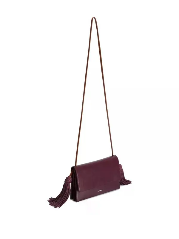 JIL SANDER Tassel-detailed Crossbody Bag - Red