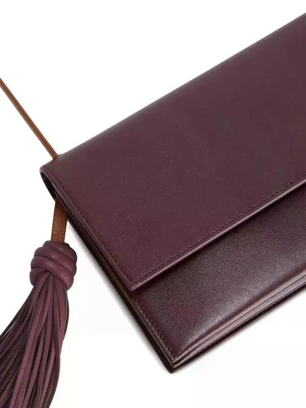 JIL SANDER Tassel-detailed Crossbody Bag - Red