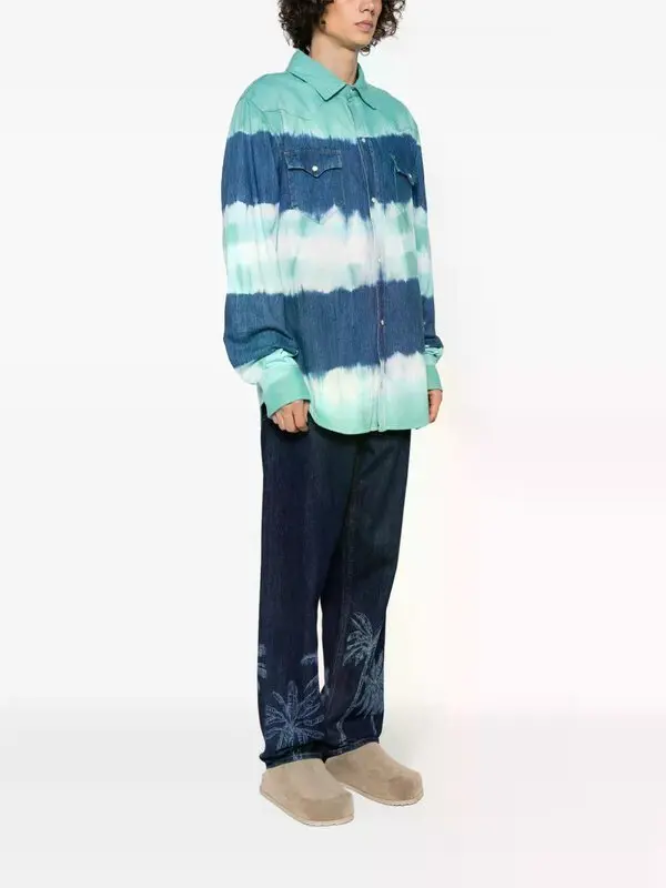 Alanui Tie-dye Print Cotton Shirt