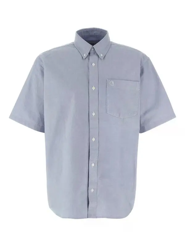 Carhartt Work In Progress Logo-embroidered Oxford Shirt - Blue