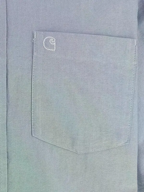 Carhartt Work In Progress Logo-embroidered Oxford Shirt - Blue