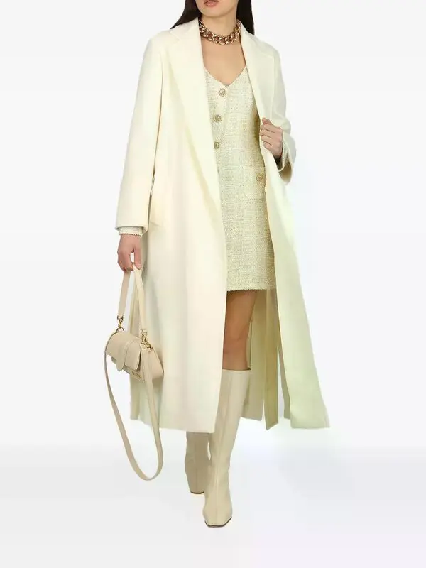 Eleventy Belted Wrap Coat - Neutrals