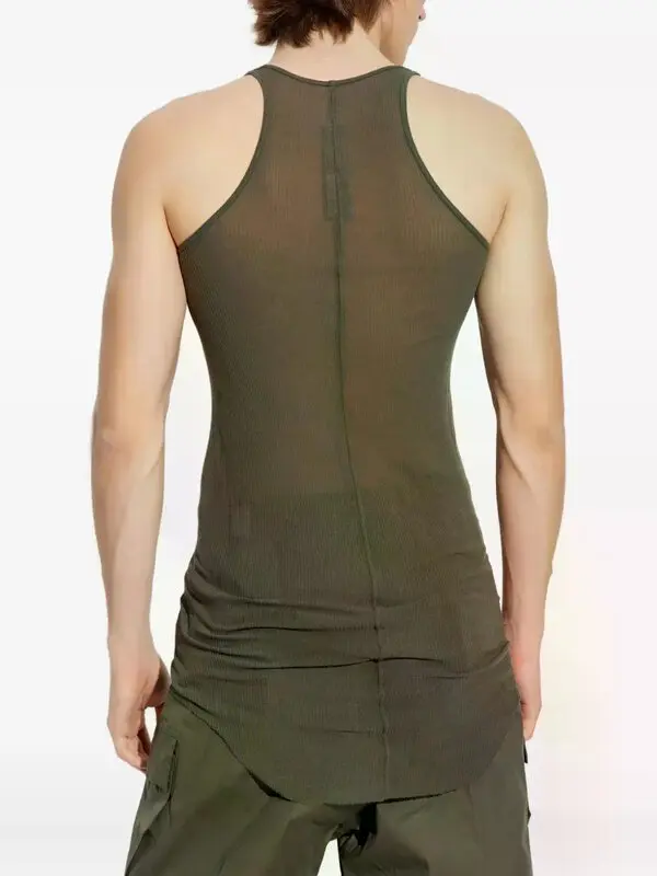 Rick Owens Ribbed Racerback Tank Top - Green