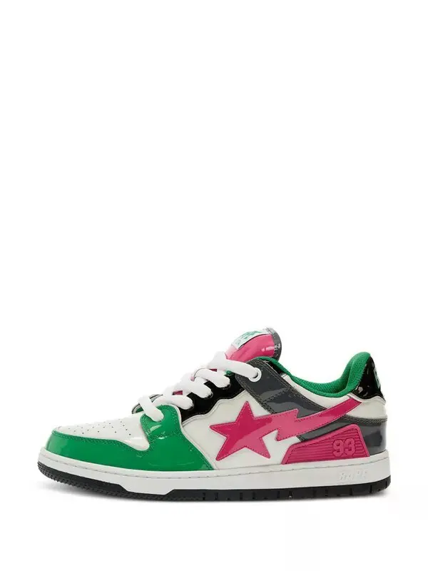 A BATHING APE Star-patch Leather Trainers