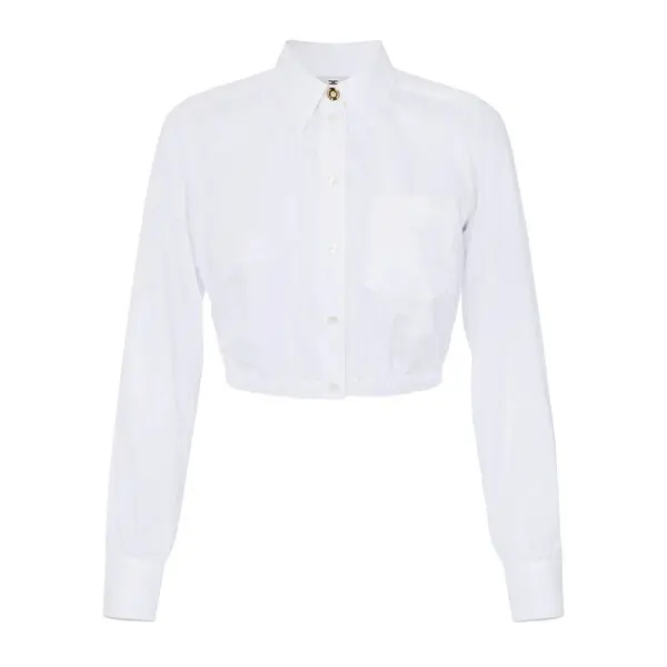 Elisabetta Franchi Cropped Cotton Poplin Shirt