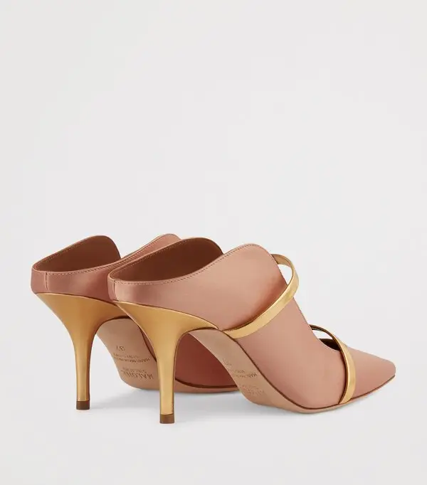 MALONE SOULIERS Maureen 70 Satin Mules - Pink