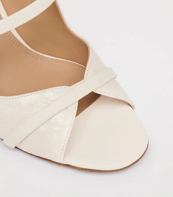 MALONE SOULIERS Croc-embossed Norah Heeled Sandals