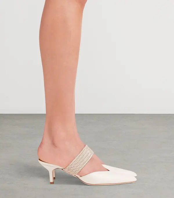 MALONE SOULIERS Leather Maisie Mules - Ivory