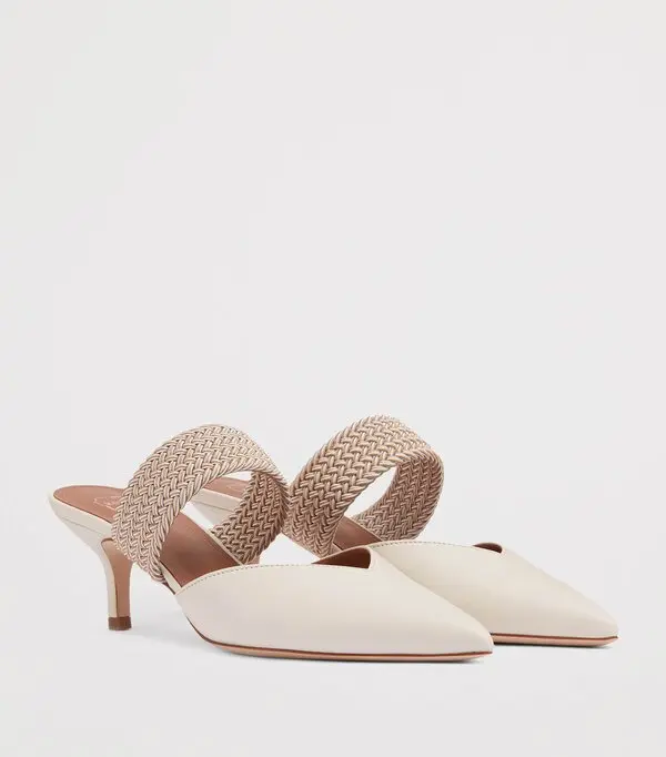 MALONE SOULIERS Leather Maisie Mules - Ivory