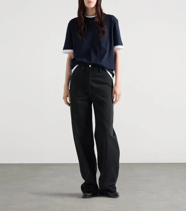 Prada Cotton Layered T-shirt - Blue