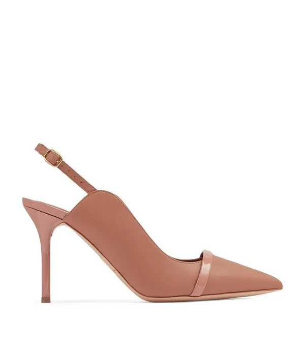 MALONE SOULIERS Leather Marion Slingback Pumps 85 - Nude