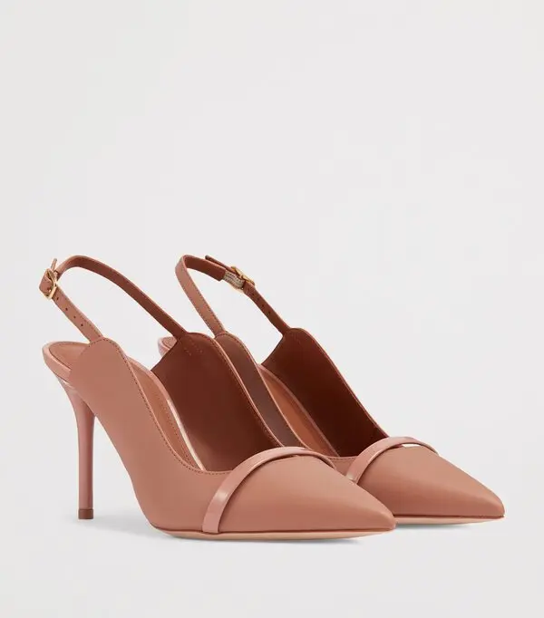 MALONE SOULIERS Leather Marion Slingback Pumps 85 - Nude