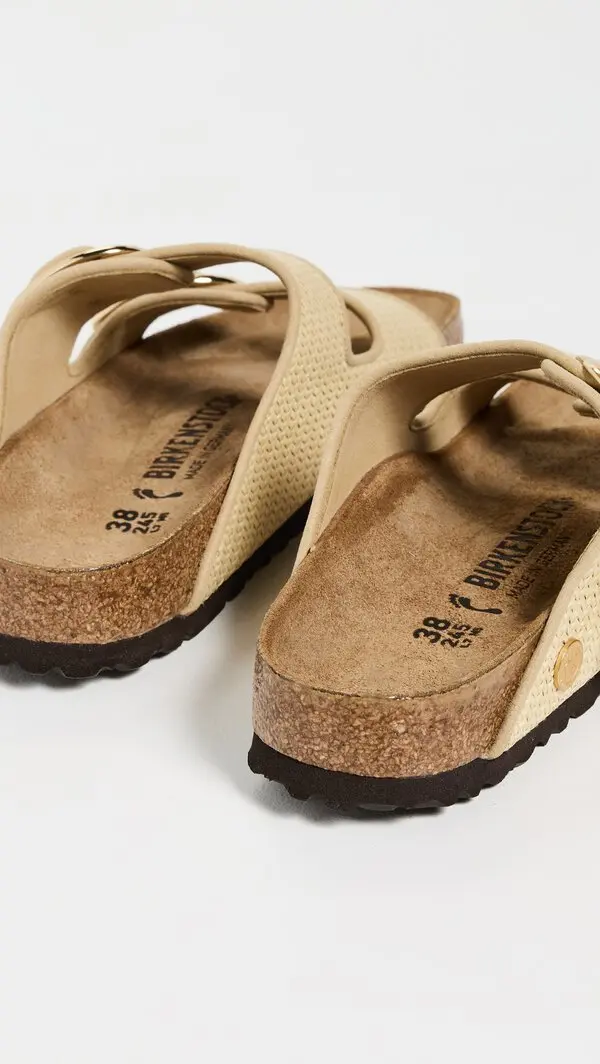 BIRKENSTOCK Arizona Big Buckle Raffia Sandals - Natural