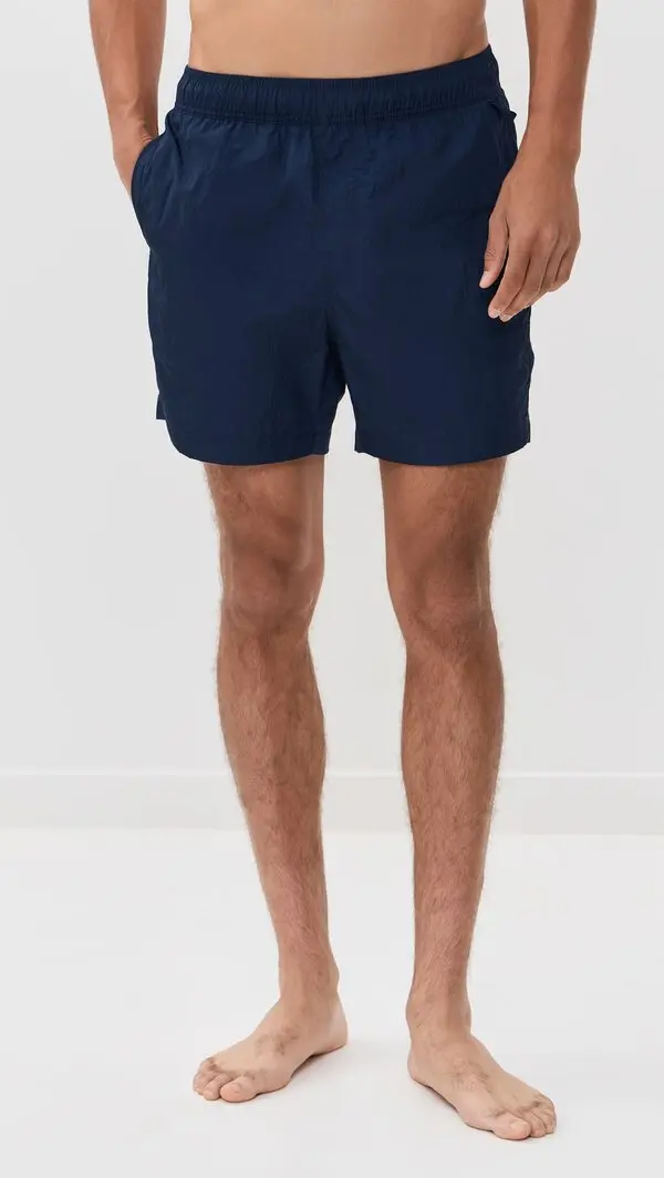 Onia Crinkle Swim Trunks - Deep Navy