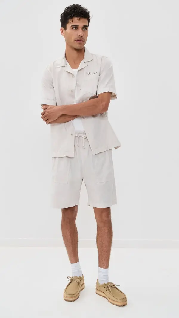 SERVICE WORKS Poplin Chef Shorts - Salt