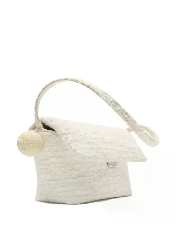 Jacquemus Rond Carré Shoulder Bag - White
