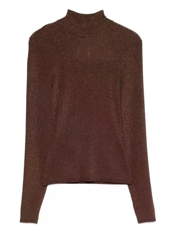 SELF-PORTRAIT High-neck Long-sleeve Top