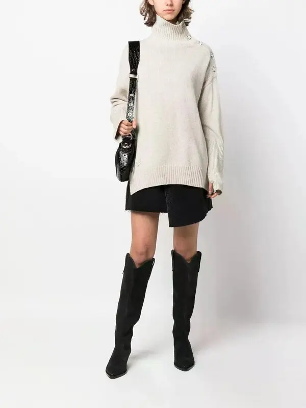 Zadig&Voltaire Alma Star-charm High-neck Jumper