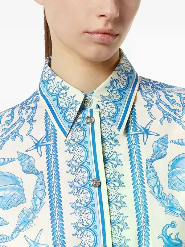 Versace Underwater Barocco Shirt Dress