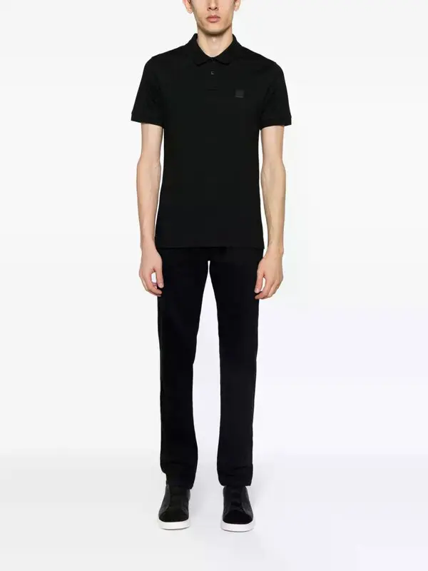 BOSS Logo-patch Piqué Polo Shirt