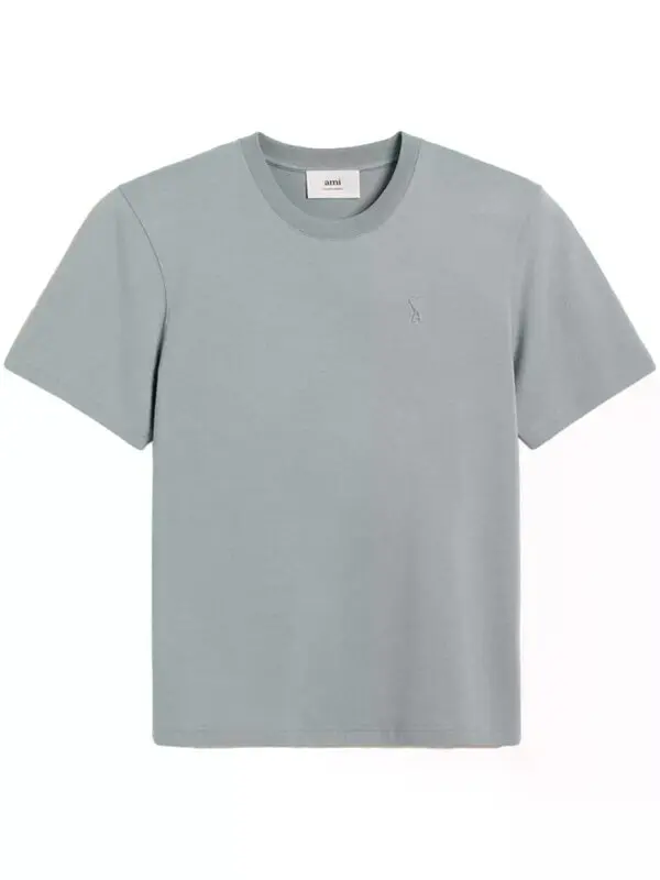 AMI Paris Logo-debossed Organic-cotton T-shirt