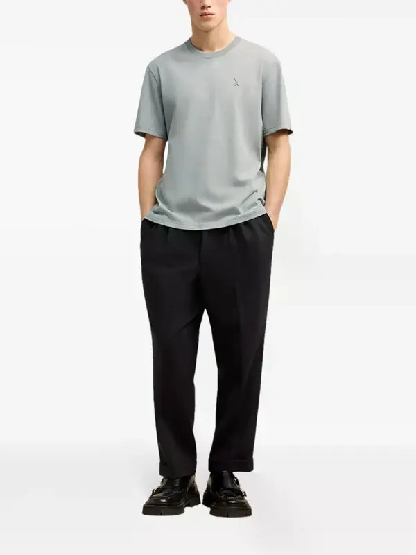 AMI Paris Logo-debossed Organic-cotton T-shirt