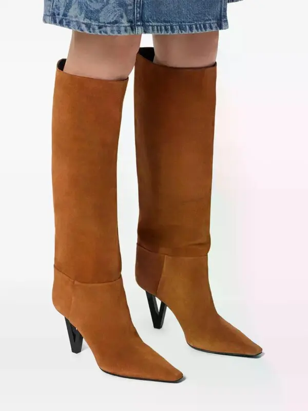 Versace Suede Knee-high Boots