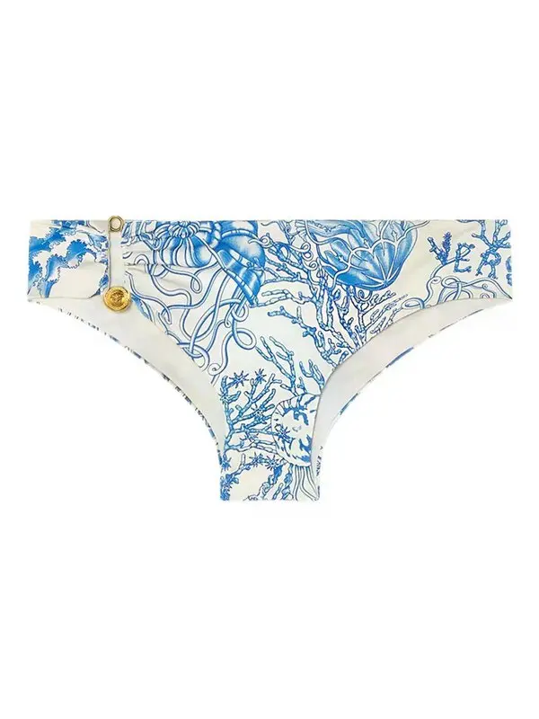 Versace Underwater Barocco Bikini Bottoms - Neutrals