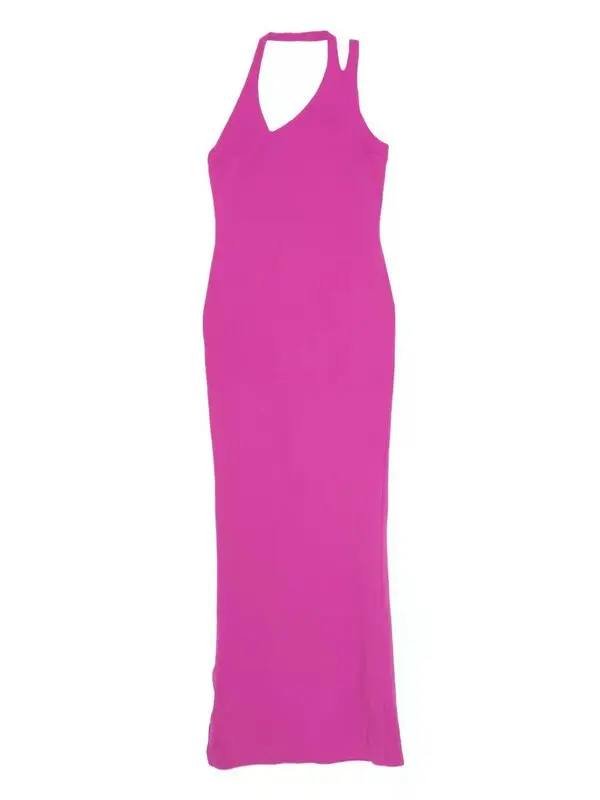 Patrizia Pepe Halter Neck Maxi Dress - Purple