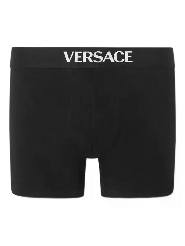 Versace Logo-waistband Boxers - Black
