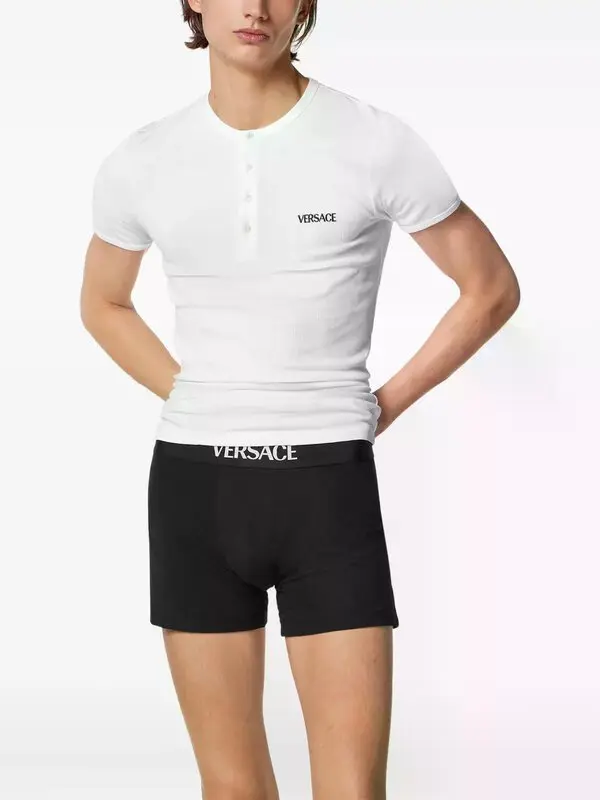 Versace Logo-waistband Boxers - Black