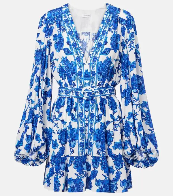 ALEXANDRA MIRO Poppy Floral Beach Dress - Blue