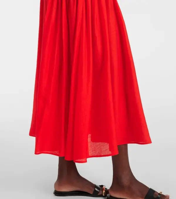 Tory Burch Smocked Midi Skirt