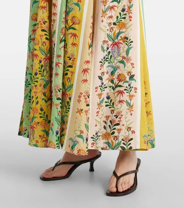 Farm Rio Floral Linen-Blend Maxi Dress In Multicoloured - 20% Off |  Editorialist