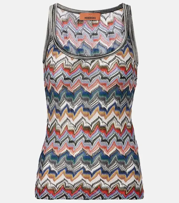 Missoni Zigzag Lamé Tank Top - Multicoloured